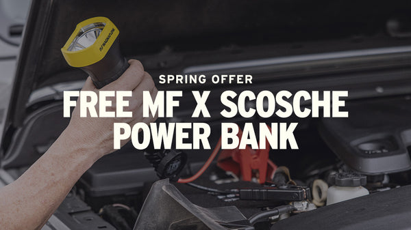 Spring Offer: Free MF x Scosche Multi-Purpose Power Bank with $500+ Pu