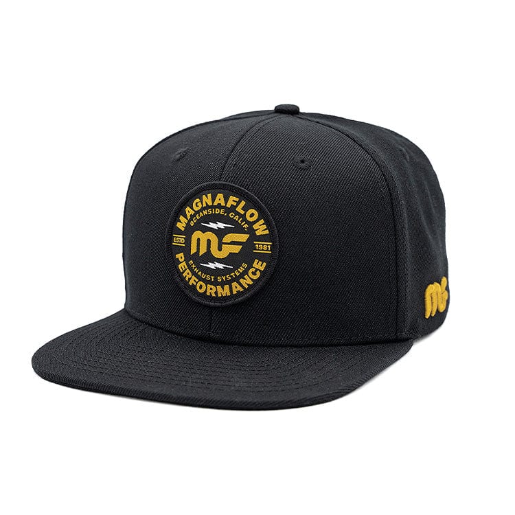 Flow Stamp Snapback Hat - Black